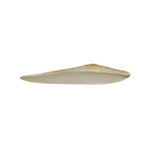 STORIED HOME Stoneware Pleated Plate - White