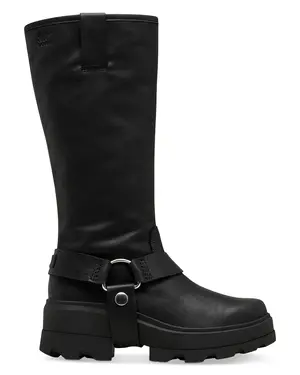Sorel Joan Frwd Leather Tall Boots - Black/black