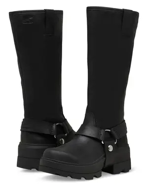 Sorel Joan Frwd Leather Tall Boots - Black/black