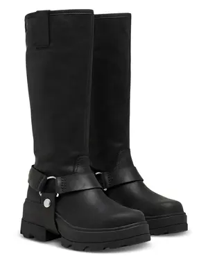 Sorel Joan Frwd Leather Tall Boots - Black/black