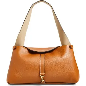 REE PROJECTS Florencia Soft Pebble Grain Leather Shoulder Bag - Caramel