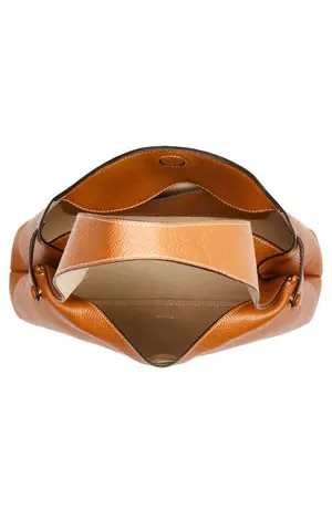 REE PROJECTS Florencia Soft Pebble Grain Leather Shoulder Bag - Caramel