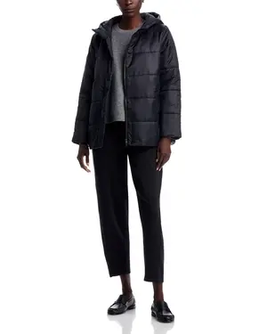 Eileen Fisher Hooded Puffer Coat