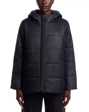 Eileen Fisher Hooded Puffer Coat