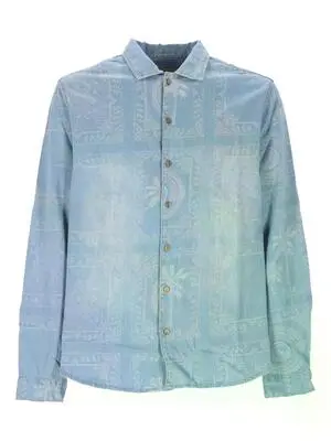 TOOCO Patterned Button-down Shirt