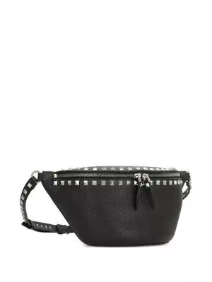 Valentino Garavani Pebbled Leather Belt Bag With Studs