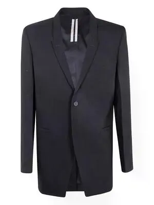 Rick Owens Single-breasted Jacket - Black