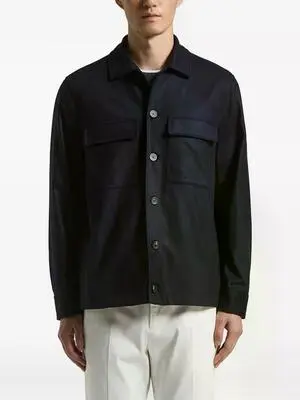 Peserico Pocket Button Jacket - Blue