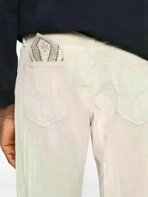 Jacob Cohen Corduroy Straight-leg Trousers - Neutrals