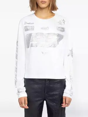 Zadig&Voltaire Embellished Long Sleeve Top
