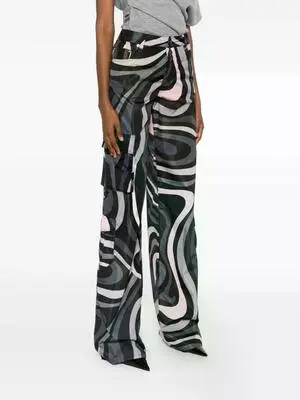 Emilio Pucci Marmo-print Cargo Trousers
