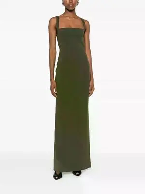 Solace London Square-neck Midi Dress