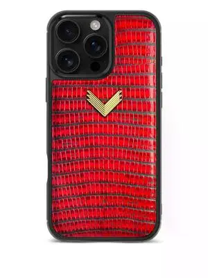 VELANTE Lizard-skin Iphone 16 Pro Case - Red