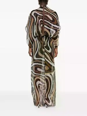 Emilio Pucci Puffy-sleeve Maxi Dress