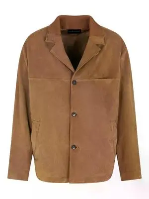 Emporio Armani Button-fastening Suede Jacket