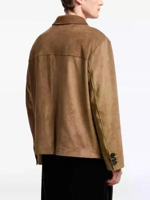Emporio Armani Button-fastening Suede Jacket