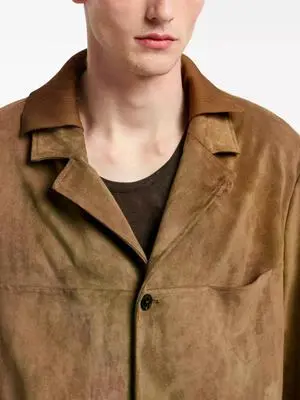Emporio Armani Button-fastening Suede Jacket