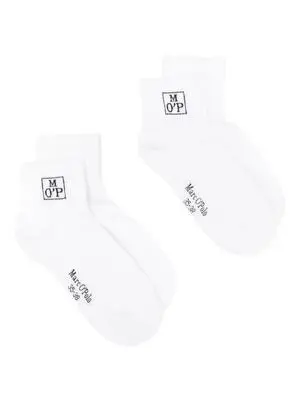 Marc O'polo Logo-jacquard Socks - White