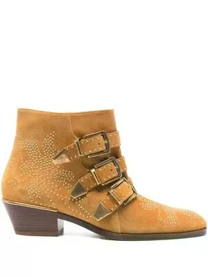 Chloé 50mm Studded Buckled Boots