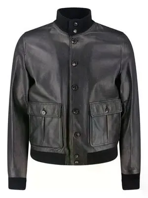 VALSTAR Leather Bomber Jacket