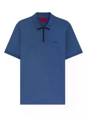 Hugo Zip-up Polo Shirt - Blue