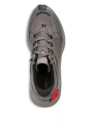 Hugo Lace-up Panelled Trainers - Grey