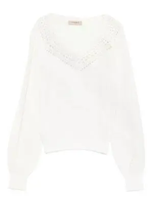 TWINSET Open-knit Jumper - White