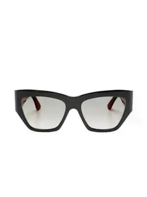 CARTIER Logo-embossed Cat-eye Sunglasses - Black