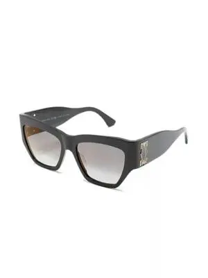 Cartier Logo-embossed Cat-eye Sunglasses - Black