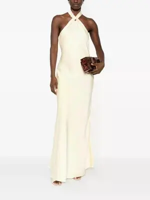 RAHIL HESAN Halterneck Sleeveless Gown