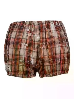R13 Plaid Bloomer Shorts