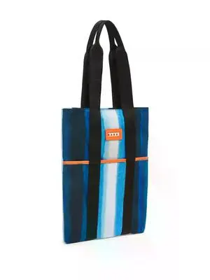 Marni Striped Tote Bag With Tape Handles
