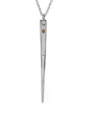 PARTS OF FOUR Big Spike Sapphire Necklace - Silver