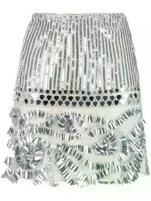 Alberta Ferretti Sequin-embellished Mini Skirt