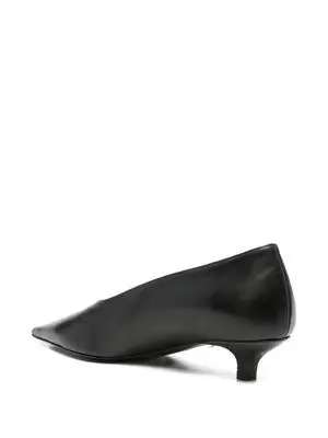TOTEME Sharp Nappa Kitten Pumps - Black