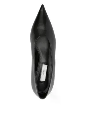 TOTEME Sharp Nappa Kitten Pumps - Black