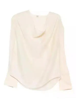 TOTEME Cowl Neck Long Sleeve Blouse
