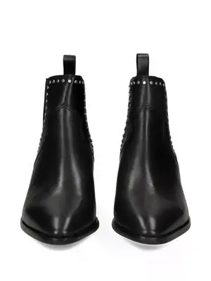 Ash Funk Studded Leather Boots - Black