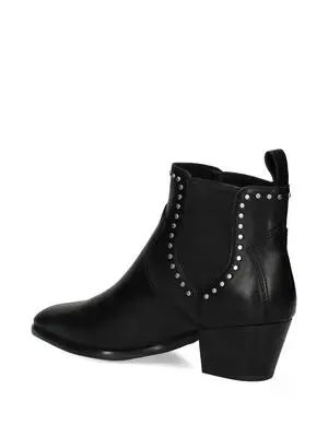 Ash Funk Studded Leather Boots - Black