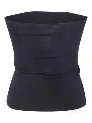 ENTIRE STUDIOS Ribbed Knit Strapless Top - Black