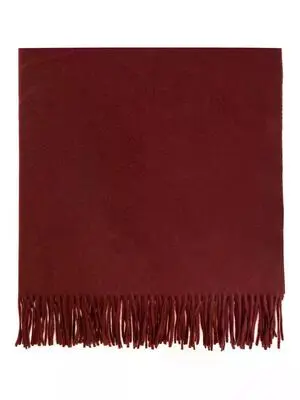 Max Mara Fringed Scarf Red