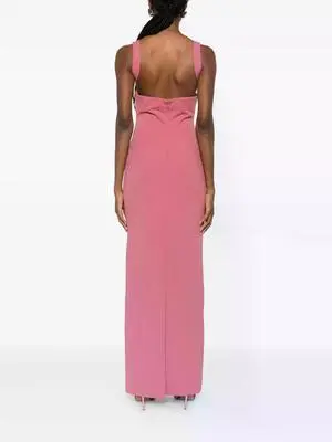 Solace London Square-neck Maxi Dress - Pink