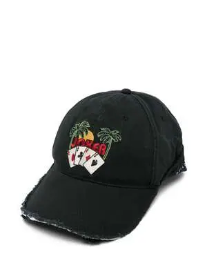 Martine Rose Embroidered Cotton Cap - Black
