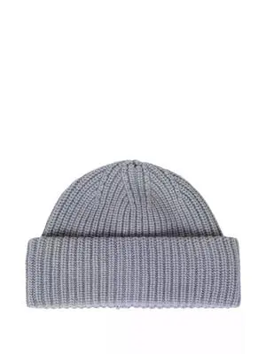 SLOWEAR Ribbed Cashmere Beanie - Grey