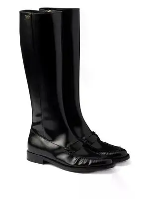 Prada Leather Zip-fastening Boots - Black