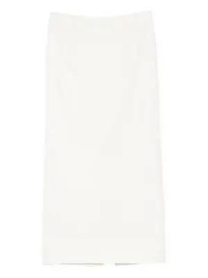 TOTÊME Straight Wool Skirt - White