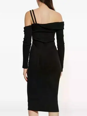 Versace Buckle-detail Midi Dress - Black