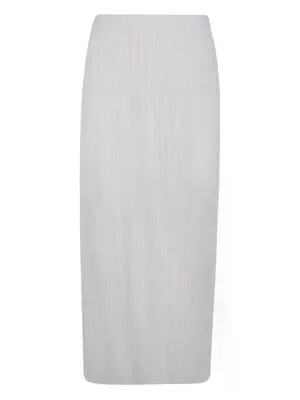 TWINSET Ribbed Knit Slit Skirt
