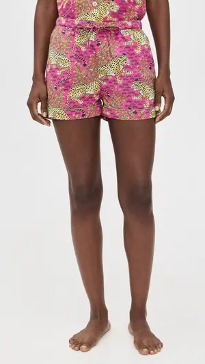 PRINTFRESH Bagheera Shorts Pj Set - Hot Pink