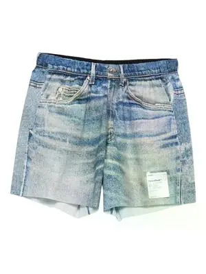 Satisfy Whiskering-effect Denim Shorts